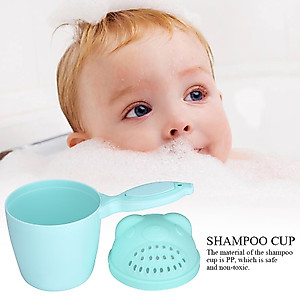 Zerodis Kids Shampoo Rinse Cup Newborn Bath Shower Flusher Baby Bath Waterfall Rinser for Protecting Infant Eyes(Green)