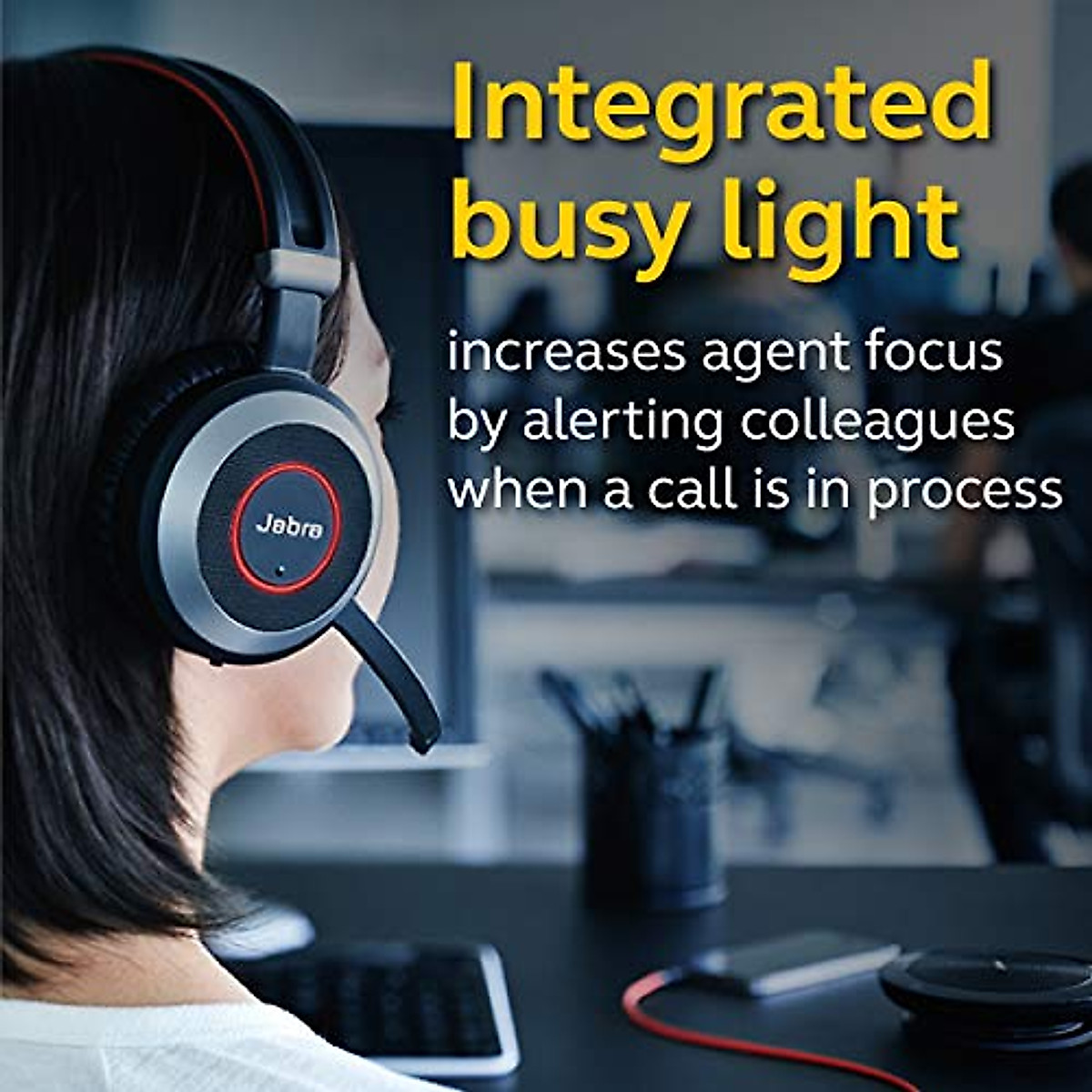 Jabra Evolve 80 UC Wired Headset Professional Telephone Headphones with Unrivalled Noise Cancellation for Calls and Music, Features World-Class Speakers and All Day Comfort