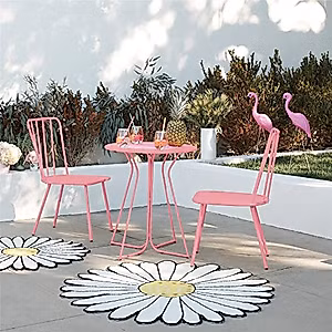 Novogratz Poolside Gossip Collection, Heidi Outdoor/Indoor Bistro Set, 3 Piece, Pink