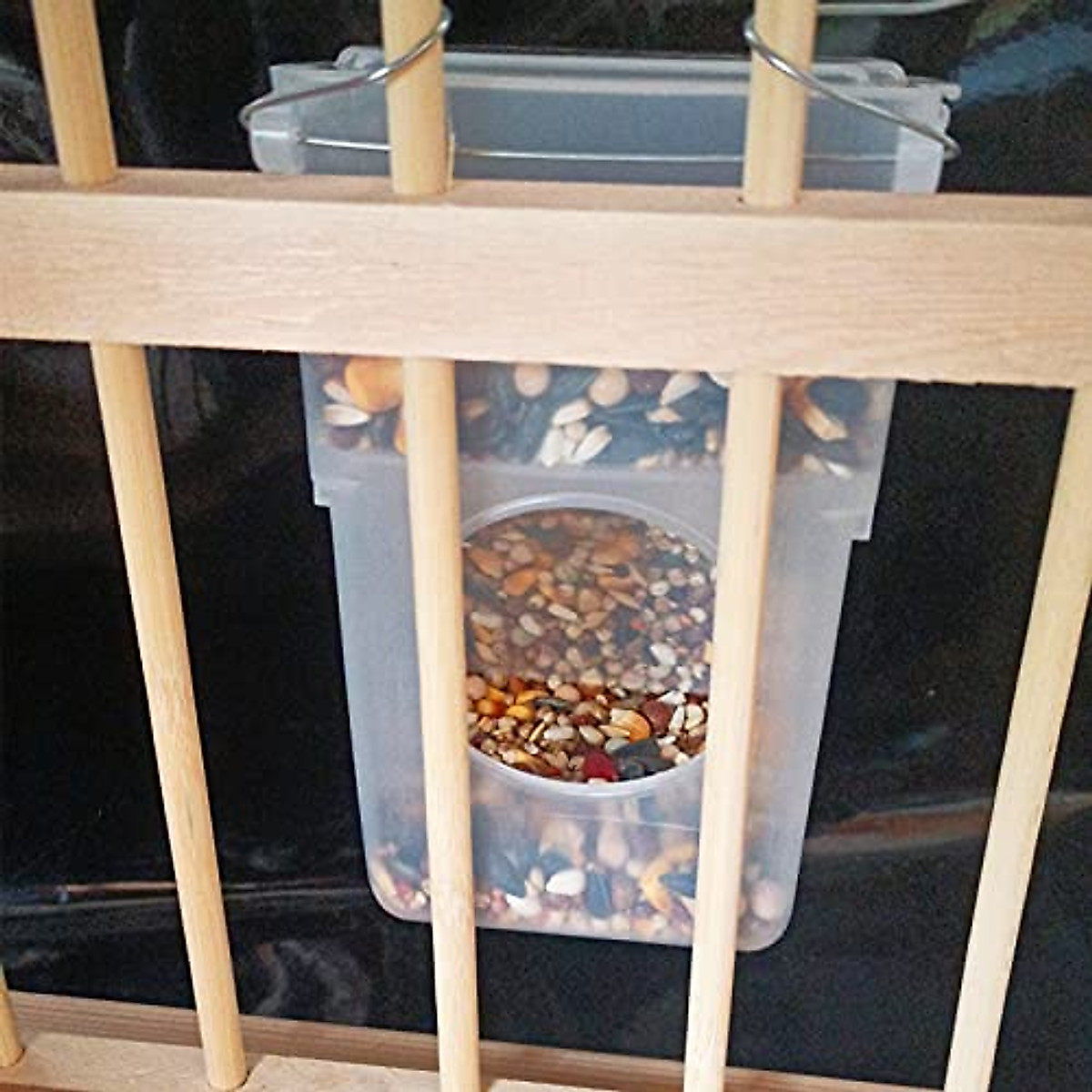 Automatic Pigeon Bird Feeder -Parrot Feeder Cage Accessories Supplies for Parakeet Canary Cockatiel Finch