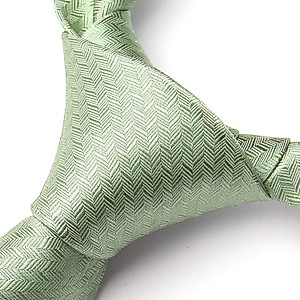 HISDERN Sage Green Ties for Men Wedding Light Green Tie and Pocket Square Set Mens Mint Green Silk Neckties Handkerchief Formal Business Necktie