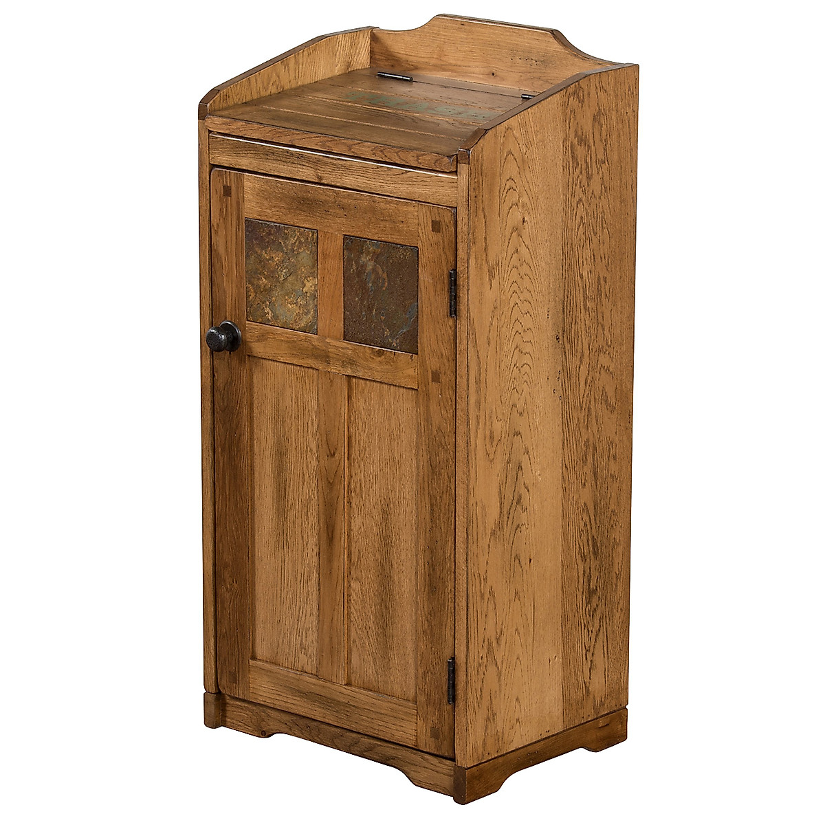 Sunny Designs Sedona Trash Box, Rustic Oak Finish