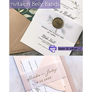 Translucent Vellum Paper, Dowsabel 68LBS 8.5 x 11 inches Printable Vellums for Card Overlays, Invitations Belly Bands, Envelope, Lantern,50 Sheets