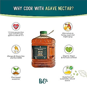 Blue Green Agave Organic Nectar, Light Blue, 176 Ounce
