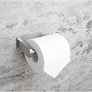 FORAO Toilet Roll Holder for Bathroom Decor Toilet Roll Holder Self Adhesive Toilet Paper Holder for Bathroom Stick on Wall Stainless Steel Brushed Home Toilet Paper Rack