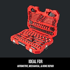 CRAFTSMAN Mechanics Tool Set, 1/4" & 3/8" & 1/2" Drive, SAE/Metric, 121 Piece (CMMT12033)