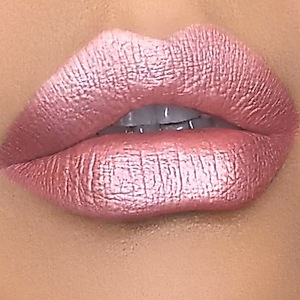 Diamond Shine Metallic Sparkle Lip Color with Vitamin E by Nuest Cosmetics, Easy Application, High Pigment Full Coverage in 8 Glittery Shades, Cruelty Free, Vegan (Glazed Pink)