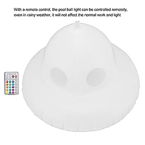 Hyuduo Floating Pool Ball Light Colorful Solar Energy Auto Charging No Battery Required IP68 Waterproof Weatherproof Remote Control Premium PVC Swimming Pool,Garden Decoration,etc