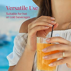 Plastic Coffee & Cocktail Stirrers, 2000 Plastic Coffee Straws, 5.5-Inch Coffee and Drink Stir Sticks, Cocktail Swizzle Sticks, Disposable Stir Sticks, Drinking Straws for Coffee & Cocktails (Black)