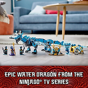 LEGO NINJAGO Water Dragon Toy, 71754 Building Set with 5 Minifigures and Weapons, Ninja Gifts for 9 Plus Years Old Kids, Boys & Girls