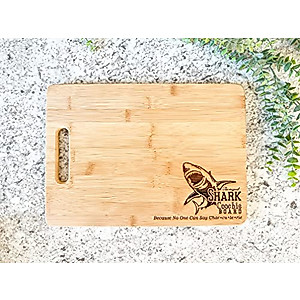 Shark Coochie Board, Because No One Can Say Charcuterie, (13.75" x 9.75"), Charcuterie Board, Funny Shark Week, Cheese Board, Funny Cutting Board, Christmas in July, Serving Tray, White Elephant Gift