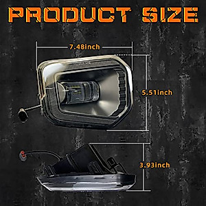 LED Fog Lights Assembly Pair for 2016 2017 2018 2019 2020 2021 2022 2023 Toyota Tacoma(Fits SR,SR5 Model Only), 1 Pair Bumper Driving Fog Lamps