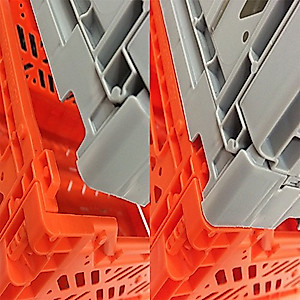 AY-KASA Collapsible Storage Bin Container Basket Tote, Folding Basket CRATE Container : Storage, Kitchen, Houseware Utility Basket Tote Crate Mini-BOX (ORANGE)