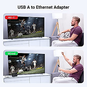 UGREEN Ethernet Adapter USB to 10 100 Mbps Network Adapter RJ45 Wired LAN Adapter for Laptop PC Compatible with Nintendo Switch Wii Wii U MacBook Chromebook Surface Windows macOS Linux (Black)