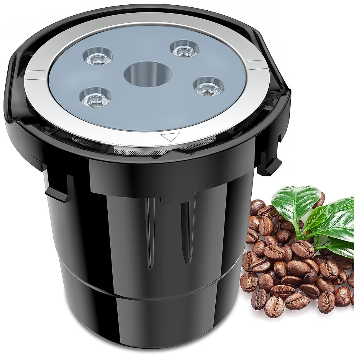 Reusable K Cups for Keurig with Adapter | Refillable K cups for Keurig K Supreme & Keurig K Supreme Plus Coffee Makers (2Pack Reusable Coffee Pods + 1 Pack Adapter )