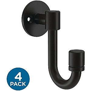 Franklin Brass Bar (4-Pack) Single Wall Hooks 1-Prong Coat/Hat Modern Gold Hooks for Hanging Wall Mount Hanger Clothes, Purse, Bag, Towel Organization Decorative Wall Hooks B47246K-117-C