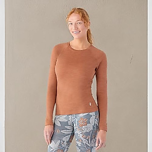 Smartwool Women's Classic Thermal Merino Wool Base Layer Crew (Slim Fit), Copper Heather, Large