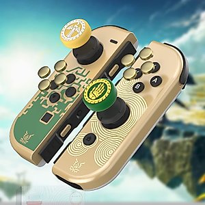 Switch Button Caps, Switch OLED Thumb Grip Caps and Switch Dpad Caps - Yellow Green