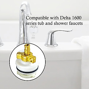 ALITZ Replacement Faucet Cartridge for Genuine Delta OEM RP1991 / Use for Delta 1600 Series tub and Shower faucets Included RP4993 Pair of Seats and Springs