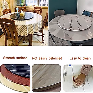 EMENAR Dining Table Rotating Tray Wooden Lazy Susan Tabletop Organizer Large Round Rotating Plate 20in 24in 27in 30in 36in 40in (Color : Marble white, Size : 100cm/40")