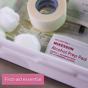 McKesson Alcohol Prep Pads, Sterile, Individual Packet, Medium, 200 Count, 20 Packs, 4000 Total
