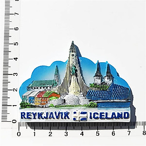 3D Reykjavik Iceland Fridge Refrigerator Magnet Travel Souvenir Magnetic Sticker Hand Painted Craft