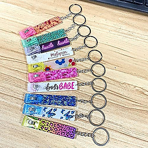Gergxi Card Puller KeychainGergxi Multifunctional Long Nails Credit Card Puller Keychain Acrylic Card Grabber Key Chain Social Distancing Touchless Tool, 2x10 cm/ 0.79x3.94 inches
