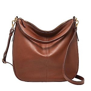 Fossil Women's Jolie Leather Hobo Purse Handbag, Brown (Model: ZB1434200)