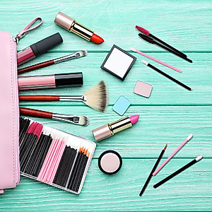 263 Pcs Makeup Applicators Tools Kit, 50 Disposable Eyeliner Brushes 112 Mascara Wands Eyelash Brush 100 Lipstick Applicators Lip Wands with Plastic Box Gifts for Women