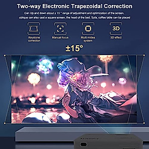 5G WiFi Bluetooth Projector Portable Video-Projector with 6000 Lumens 50000 Hours 1080P with TV Stick Smartphone HDMI USB AV, for Home Cinema & Outdoor Movies