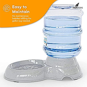 Automatic Replenish Pet Waterer Dispenser and Pet Feeder Station for Dogs, Cats or Small Pets | Small and Big Pets Water Station, Pet Water Bowl | Cat and Dog Gravity Feeder, Waterer Dispenser Station