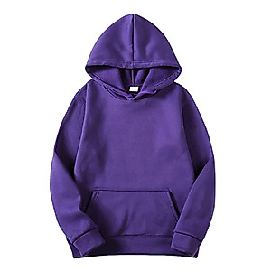 sumensumen Men's Tracksuits Casual 2 Piece Hoodie Sets, Gym Training Wear Hooded Athletic Tracksuit Jogging Suit Set Men-01 Purple,X-Large