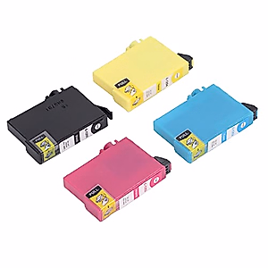 Fafeicy 4 Color PP Printer Ink Cartridges No Leakage Ink Cartridge Replacement T1251 T1252 T1253 T1254