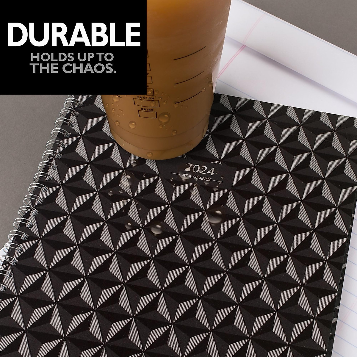 2024-2025 AT-A-GLANCE® Elevation Block-Format 13-Month Weekly/Monthly Planner, 8-1/2" x 11", Black, January 2024 to January 2025, 75950P05