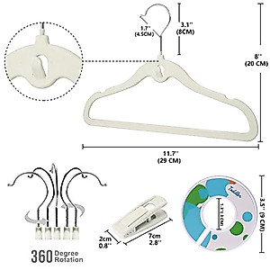 GoodtoU Velvet Baby Hangers 11 Inch Non-Slip Kids Hangers 50 Pack Baby Clothes Hangers for Closet Toddler Hangers Childrens Hangers for Kid Beige