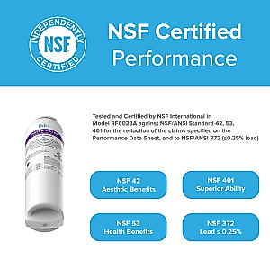 Brio GSWF Refrigerator Water Filter, Compatible with GE GSWF Smart Water 238C2334P001, Kenmore 46-9914, 469914, 9914, NSF 42, 53, 372 & 401