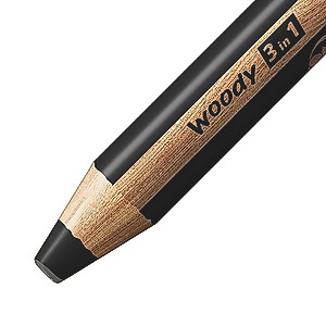 STABILO Multi-talented Pencil woody 3-in-1 - Single Pencil - Black