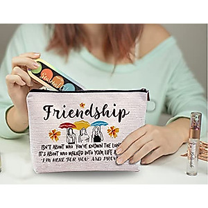 Xinezaa Women Makeup Bag for Best Friends Friendship Gifts for Women Friend Gifts for Women