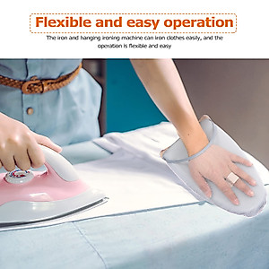 Zerodeko 2pcs Ironing Gloves Food Steamer Over The Door Ironing Board and Iron Holder Baking Gloves Mini Clothes Iron Garment Steaming Gloves Finger Button Sponge Household