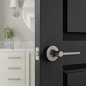 Amazon Basics Contemporary Madison Door Lever, Passage, Satin Nickel
