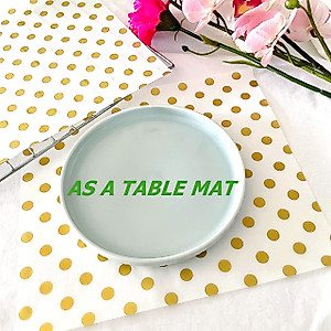 Suiwen Women's Day Christmas Wax Paper Sheets Gold Dot Wax Paper Sheets Deli Wraps Tray&Basket Liner Deli Paper Wax Paper Baking Paper Colored Parchment Paper Greaseproof for Food (150)