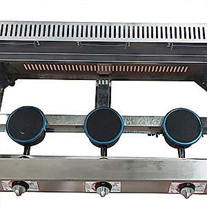 LianDu Triple Server Food Warmer 3-Well Commercial Gas Bain Marie Buffet Countertop Food Warmer Steam Table Steamer Soup Warmer Adjustable Temp Gas Fryer Steamer Cooking Heating Pot (3-Pan 600 fl oz)