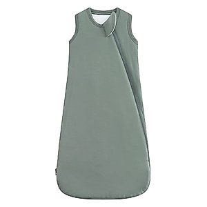 HAPIU Unisex Rayon Made from Bamboo Baby Sleep Sack TOG 1.0, 2-Way Zipper YKK, Wearable Blanket Baby, 6-18 Months,Dark Forest Green