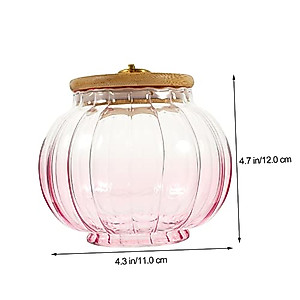SHOWERORO Glass Storage Jar Tea Kettle Glass Clear Container Candy Jars with Lids Galss Canister Dry Fruit Container Coffee Bean Storage Food Jar Household Dried Food Jar Glass Candy Jar Jam