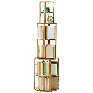 Thick Bookcases 360-degree Rotating Bookshelf Bookcase Book Rack Multi-Layer Floor-to-Ceiling Storage Rack