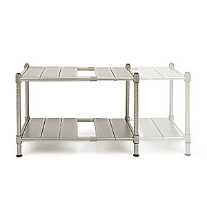 Seville Classics Expandable Under-Sink Shelf with steel Perforated Panels