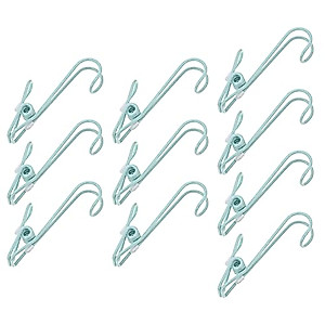 DOITOOL Towel Hooks Towel Hooks 10pcs Windproof Clothespins with Hook Green Clothes Hook Holding Clothes Shoes Socks Gloves for Home Door Wall Cloth Hanger Towel Hook Towel Hook
