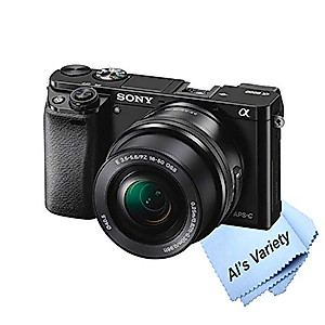 Sony a6000 Mirrorless Digital Camera with 16-50mm Lens + 32GB Card, Tripod, Case, and More (18pc Bundle)