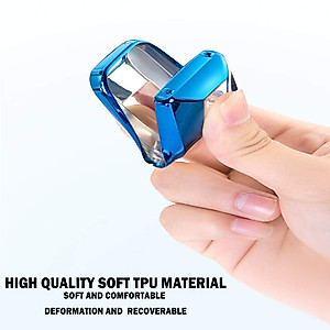 K LAKEY Toyota Key Fob Cover,Compatible with Toyota 2018-2021 Camry Corolla RAV4 Avalon Highlander C-HR Prius GT86 Key Fob,Smart Car Key Soft TPU Case Protector Key Fob with Alloy Keychain Silver