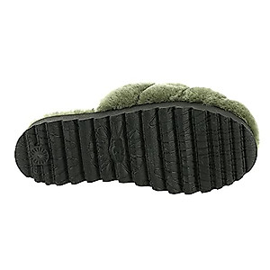 UGG Women's Super Fluff Slipper, Burnt Olive, 9